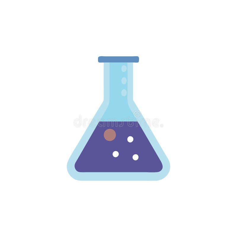 Creative Chemistry Beaker Icon for Learning Stock Illustration ...