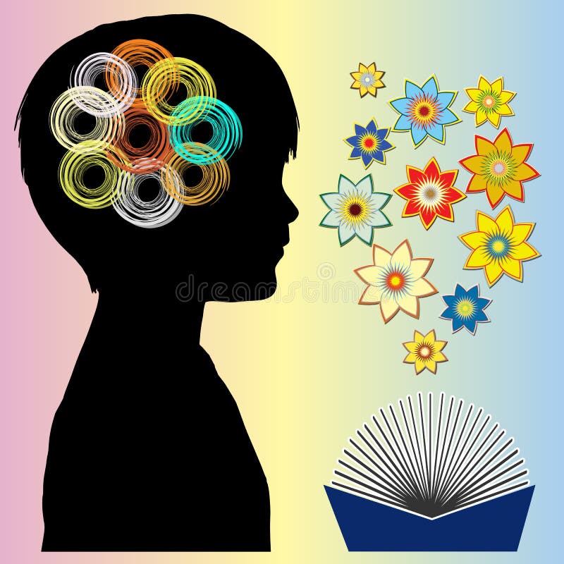 Creative Child stock illustration. Illustration of reading - 39726611
