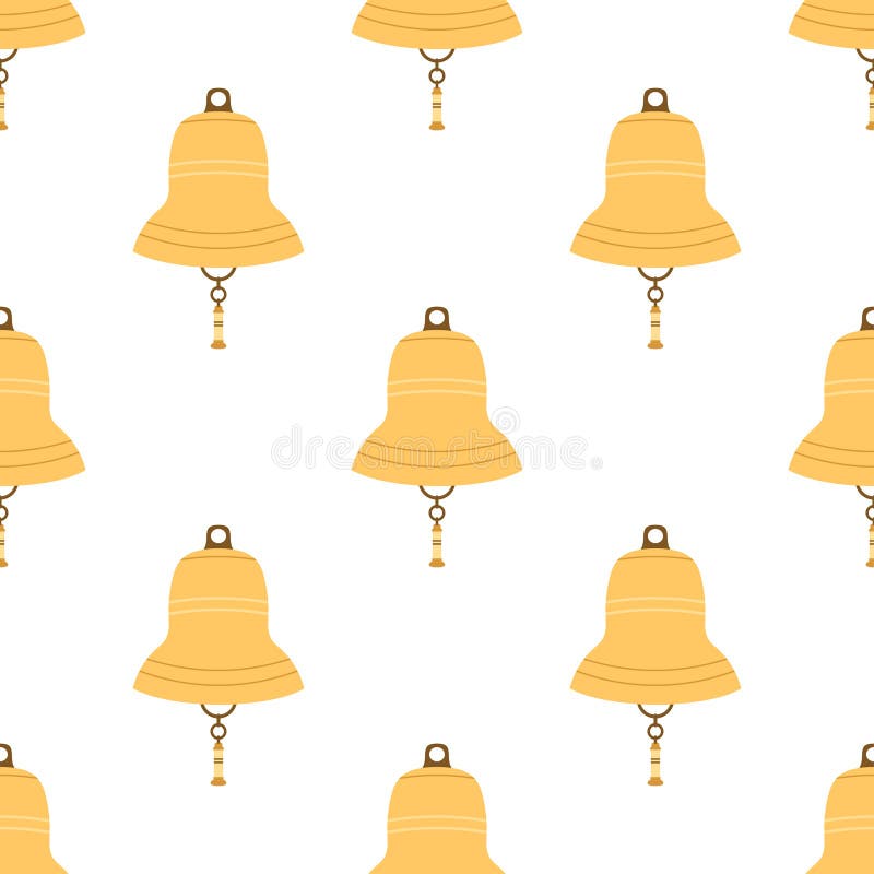 Seamless Pattern of Ship Bell, Vector Illustration Stock Vector ...