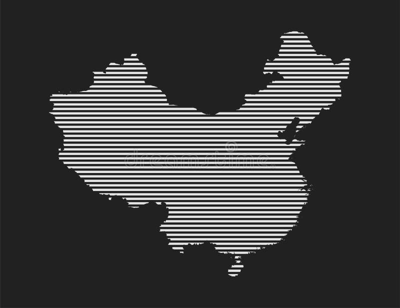 Creative Vector Map China from Lines, Asia Country Stock Vector ...