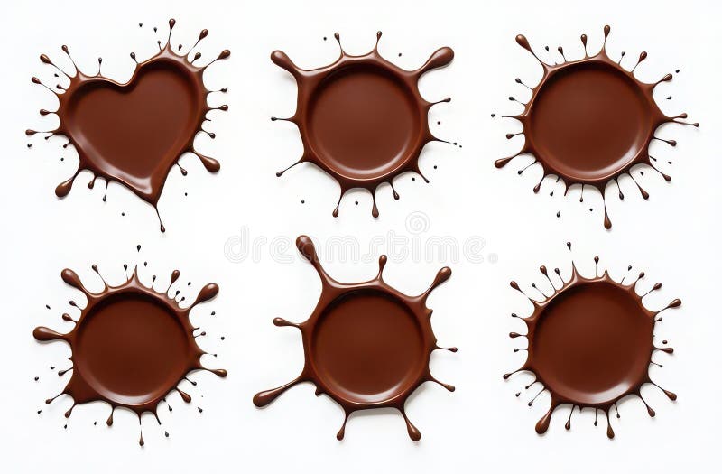 Delicious Chocolate Splash White Background Creative Designs Stock ...