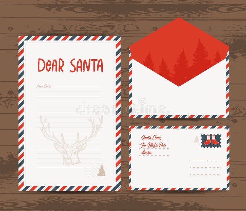 Dear Santa Letter Envelope Stock Illustrations – 238 Dear Santa Letter ...