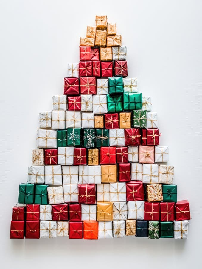 Creative Christmas Tree Design with Gift Boxes for Holiday Decor ...