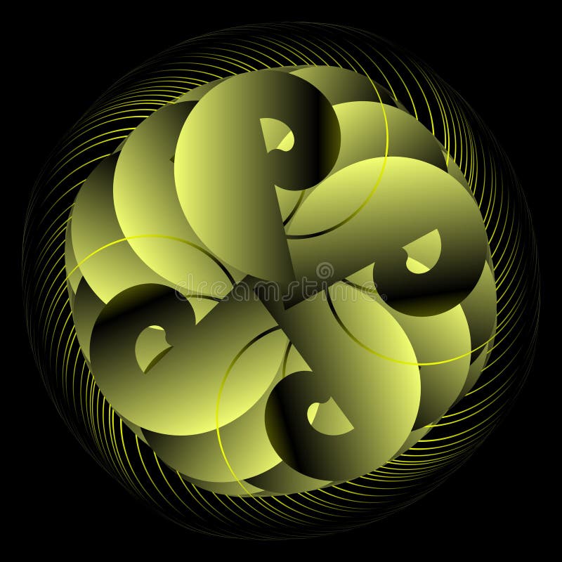 Circular fractal stock vector. Illustration of orbicular - 92786146