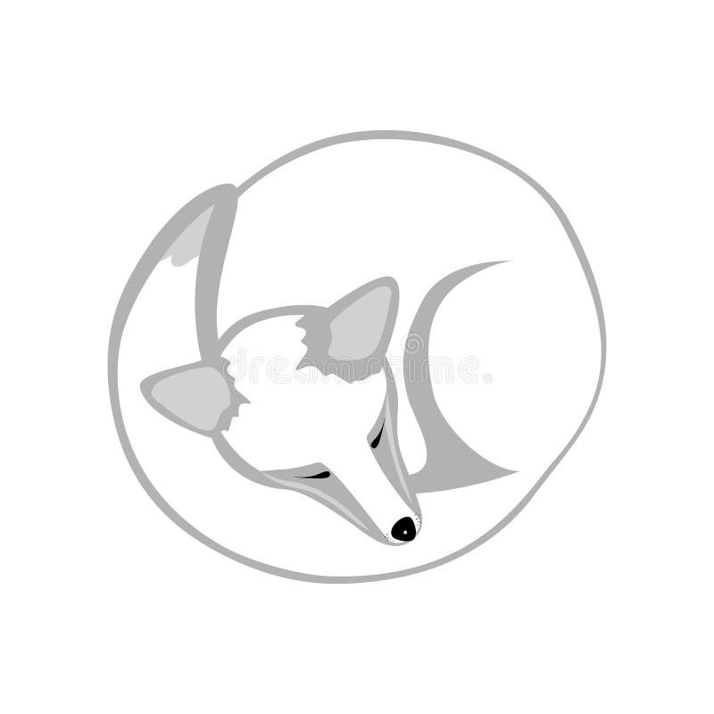 Creative Circle Fox Logo Vector, Round Fox Logo Template Tattoo Stock ...