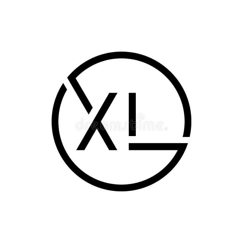 Creative Circle Letter XL Logo Design Vector Template. Initial Linked ...
