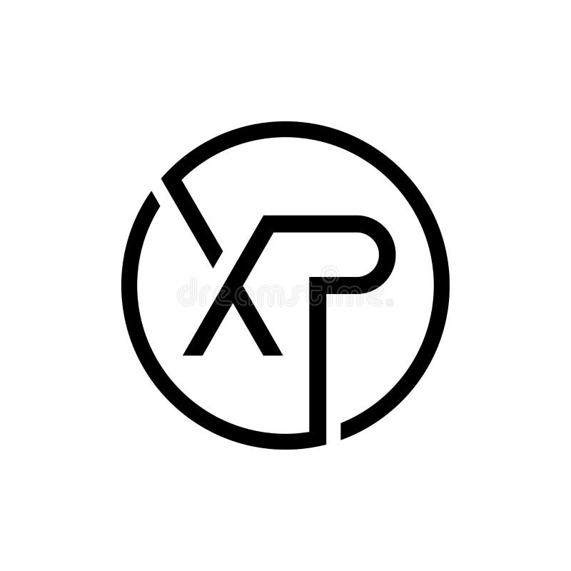 Creative Circle Letter XP Logo Design Vector Template. Initial Linked ...
