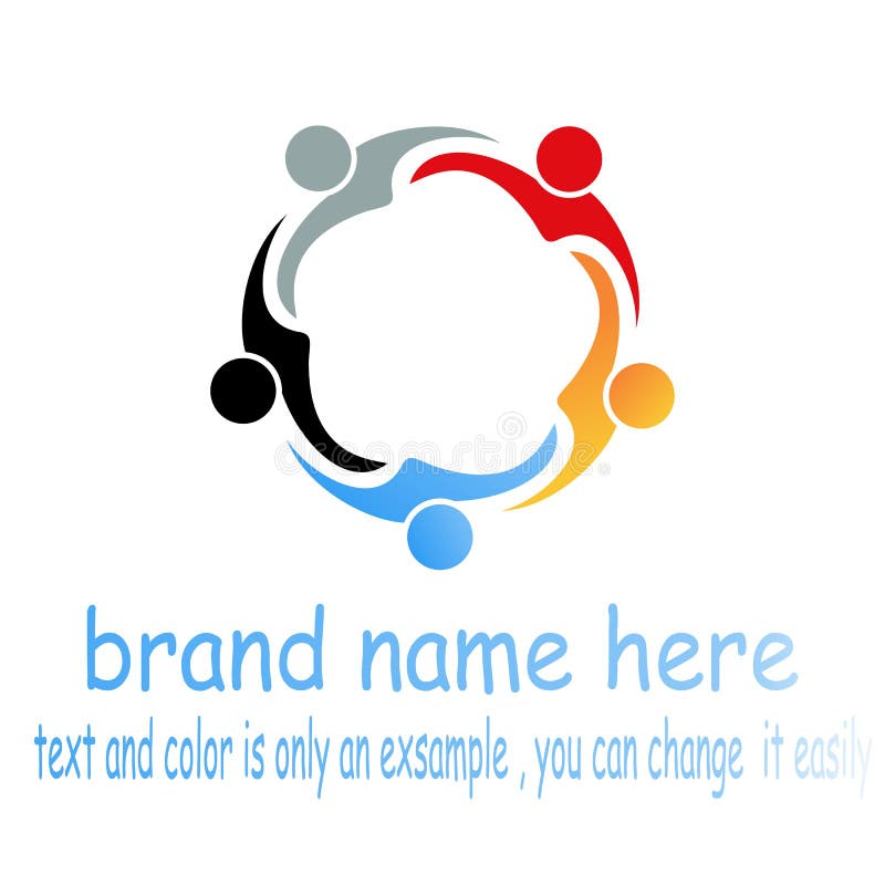 Creative Circle People Logo Stock Vector - Illustration of design, blue ...