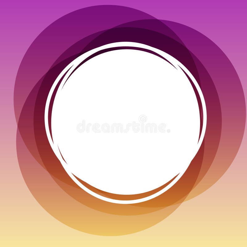 Creative Circle Round Overlay Banner with Place for Text. Frame ...