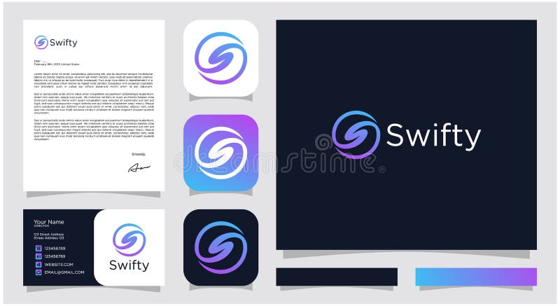 Creative Circle S Swift Logo Design Inspiration. Icon and Business Card ...