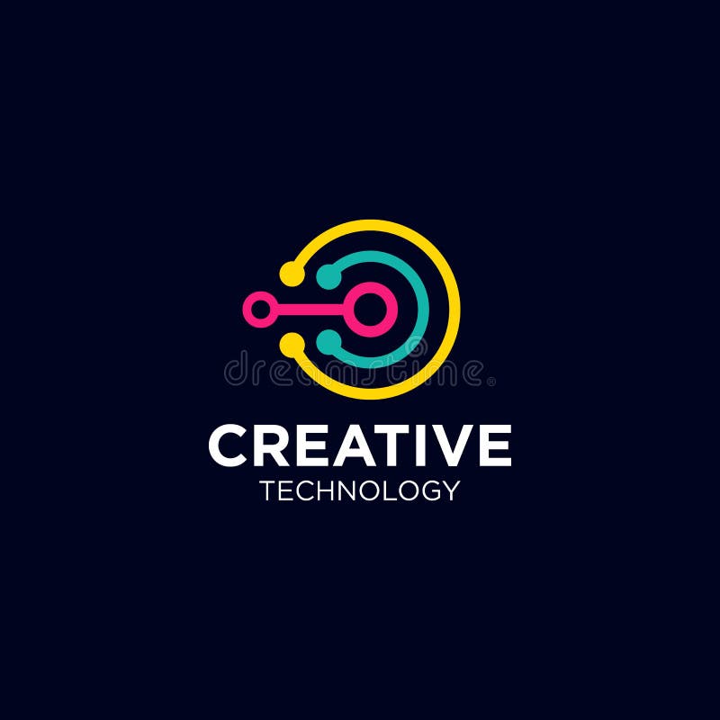 Creative Circle Tech Logo Template, Advanced Analysis Data Base Logo ...