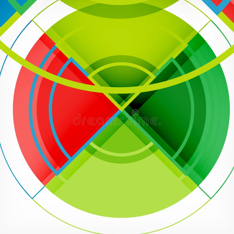 Creative Circles Geometric Abstract Background with 3d Effect Stock ...