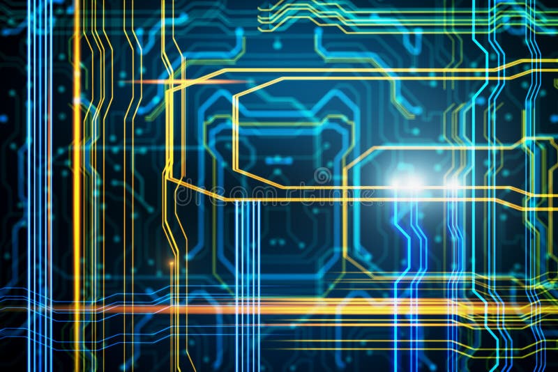 Creative circuit backdrop stock illustration. Illustration of concept ...