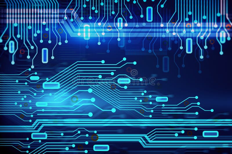 Creative circuit backdrop stock illustration. Illustration of computer ...