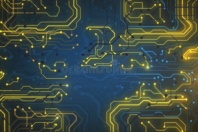 Creative circuit backdrop stock illustration. Illustration of board ...