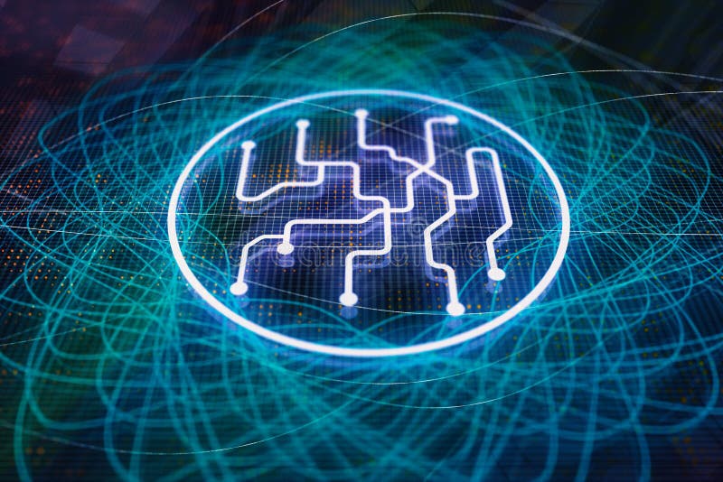 Creative Circuit Board Wallpaper Stock Illustration - Illustration of ...