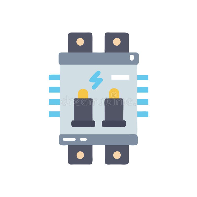 Creative Circuit Breaker Icon for Electrical Applications Stock ...