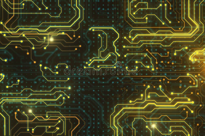 Creative circuit wallpaper stock illustration. Illustration of ...