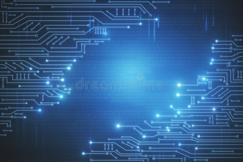 Creative circuit wallpaper stock illustration. Illustration of binary ...