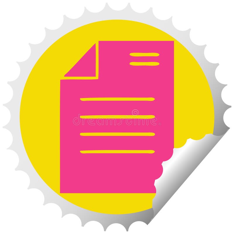 A Creative Circular Peeling Sticker Cartoon Sheet of Paper Stock Vector ...