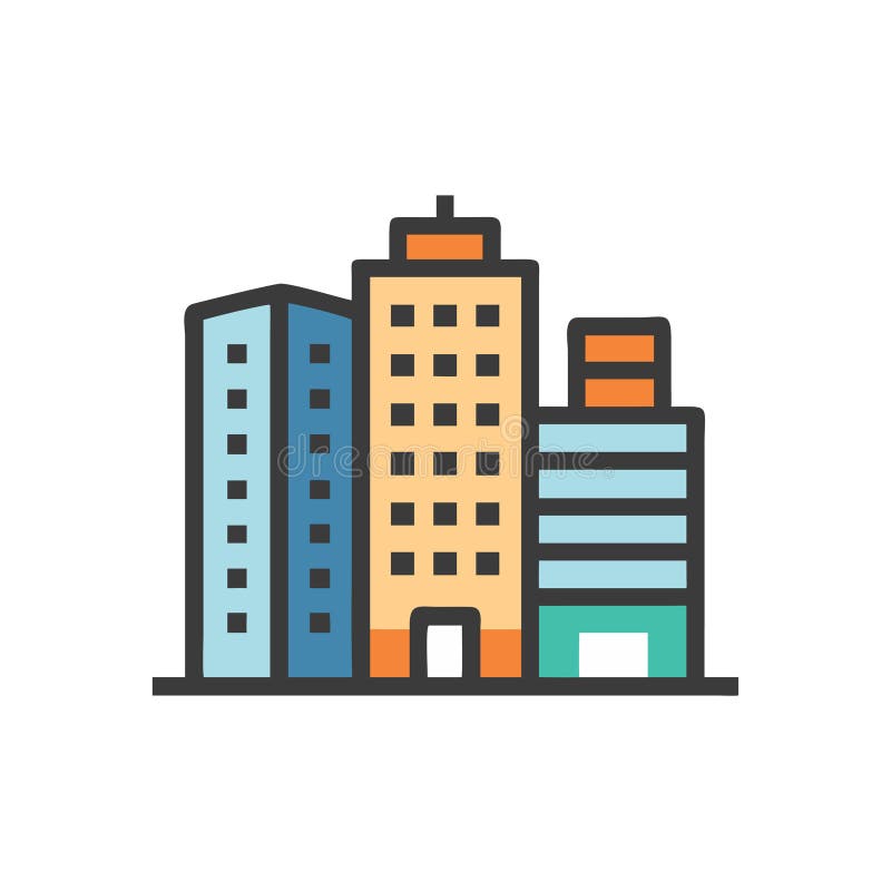 Creative City Icon for Development Stock Illustration - Illustration of ...
