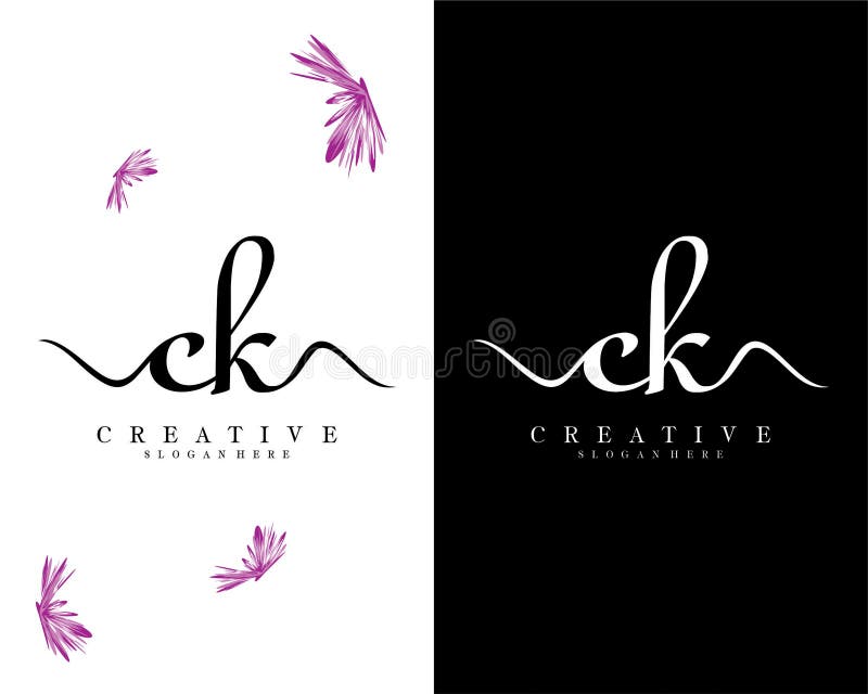 Creative Ck, Kc Letter Logo Design Vector Stock Illustration ...