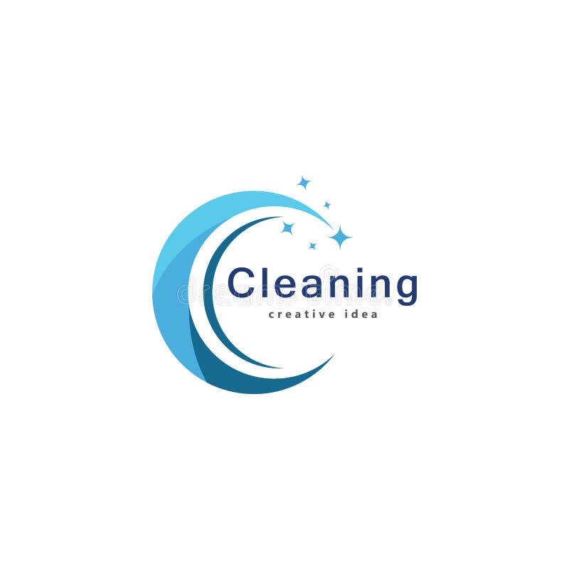 Creative Cleaning Concept Logo Design Template. Stock Vector ...
