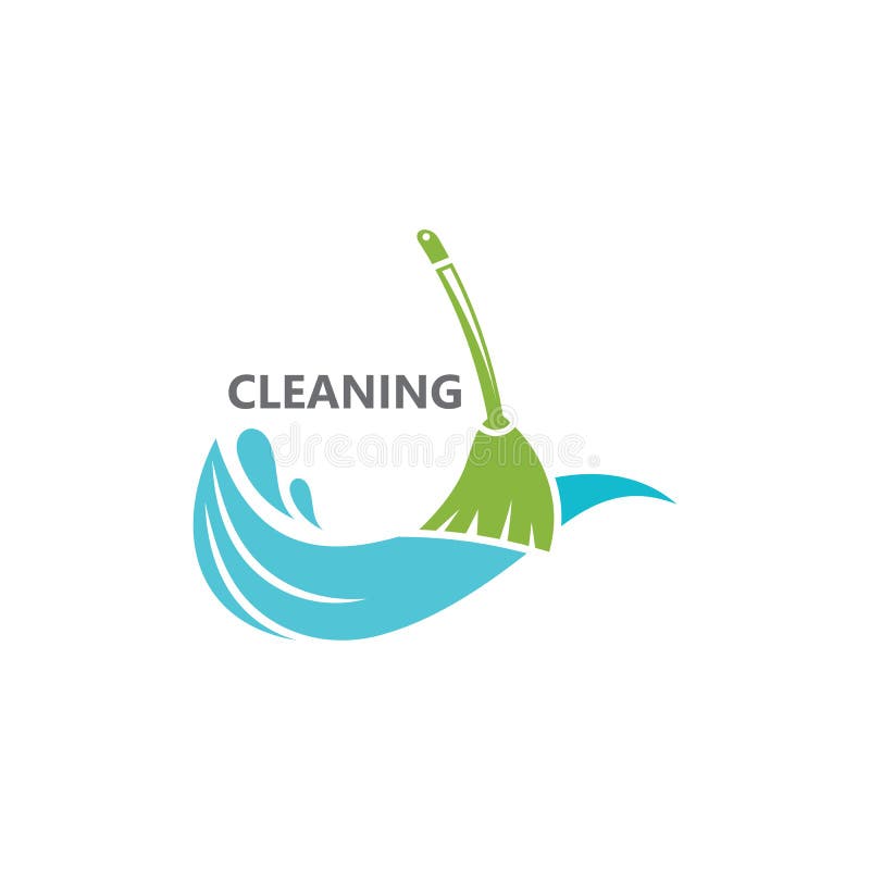 Creative Cleaning Concept Logo Design Template Vector Illustration ...