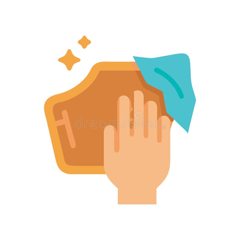 Creative Cleaning Rag Icon for Home Maintenance Stock Illustration ...