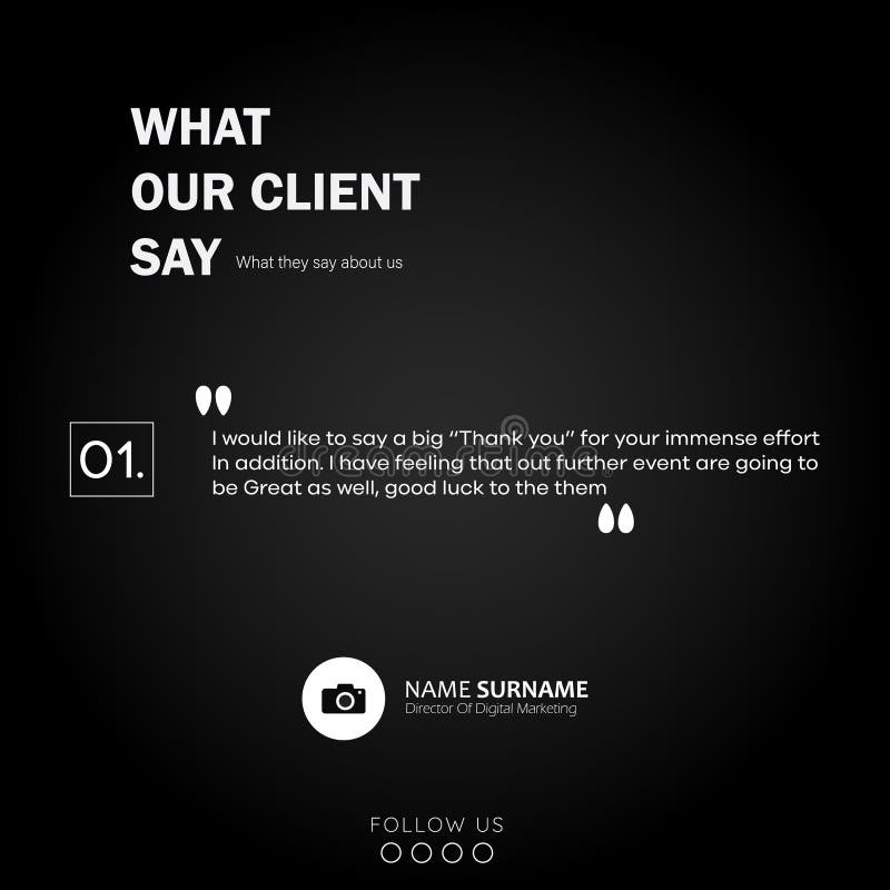 Creative Client Testimonial Social Media Post Design. Customer Feedback ...