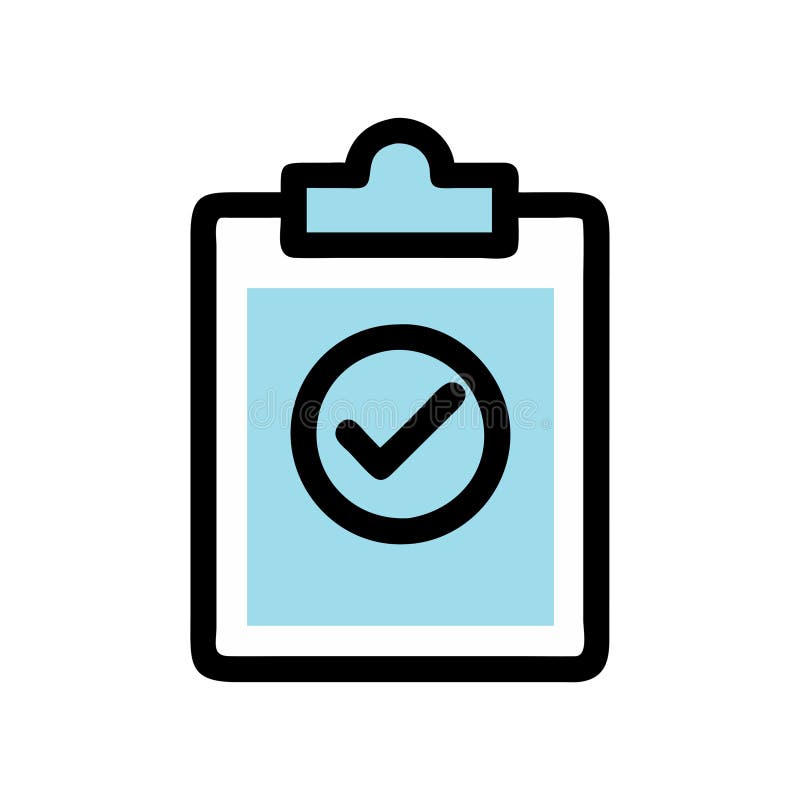 Creative Clipboard Checkmark Icon for Planning Stock Vector ...