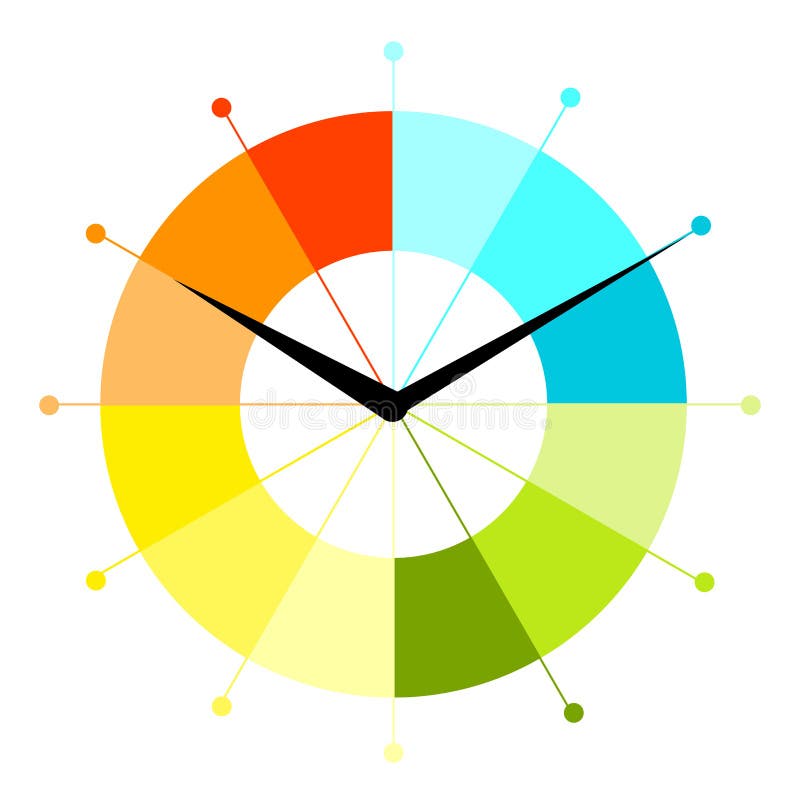 Creative Clock Face Design. Stock Vector - Illustration of hour, month ...
