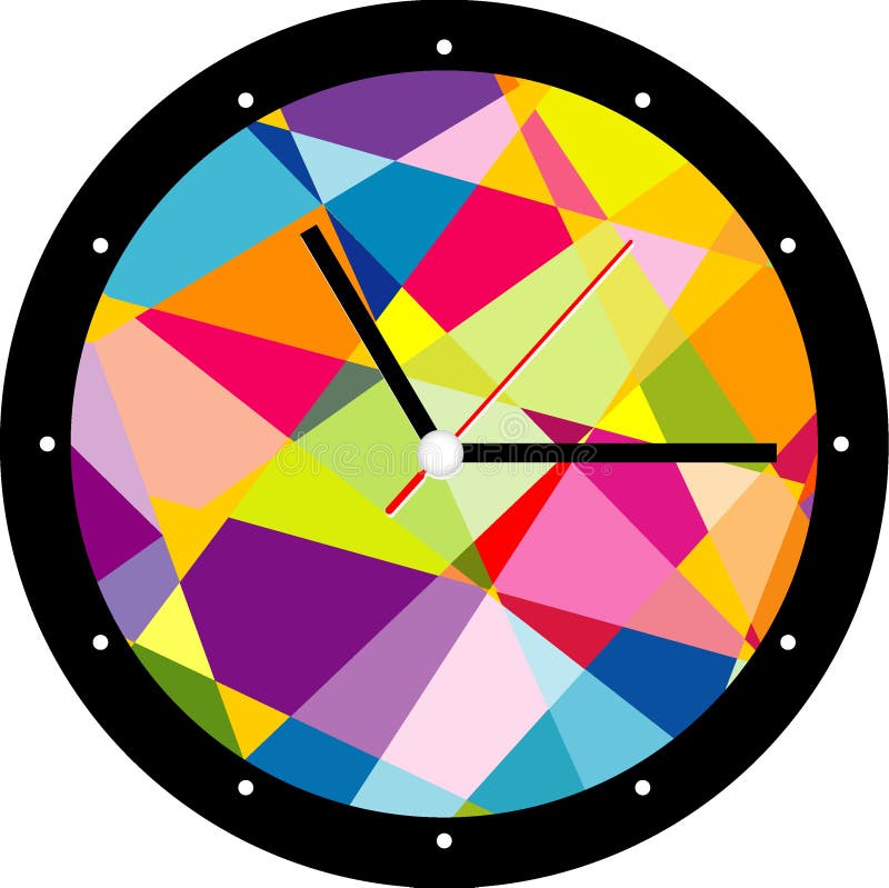 Creative Clock Face Design. Stock Vector - Illustration of border ...