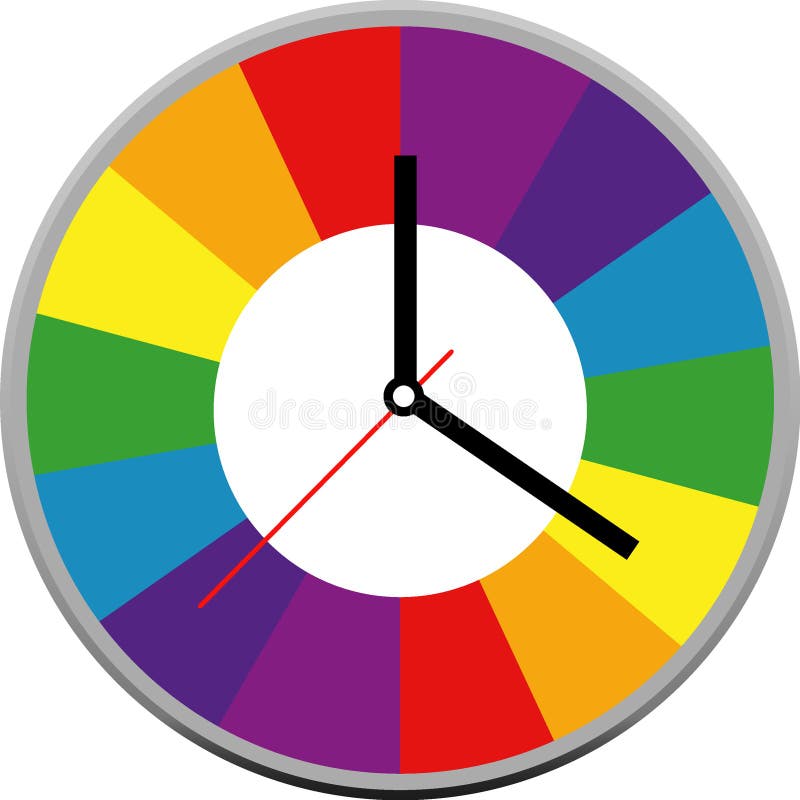 Creative Clock Face Design. Stock Vector - Illustration of hour, month ...