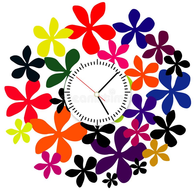 Creative Clock Face Design. Stock Vector - Illustration of circle ...