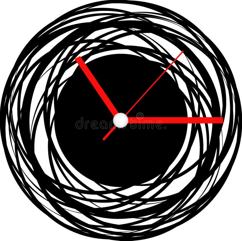 Creative Clock Face Design. Stock Vector - Illustration of interval ...