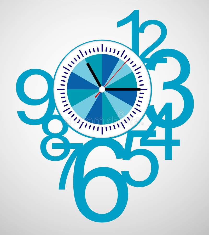 Creative Clock Face Design. Stock Vector - Illustration of isolated ...