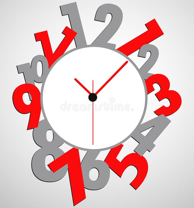 Creative Clock Face Design. Stock Vector - Illustration of modern ...