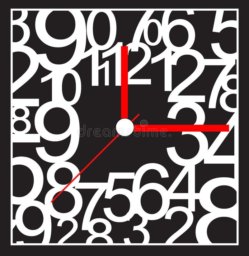 Creative Clock Face Design. Stock Vector - Illustration of modern ...