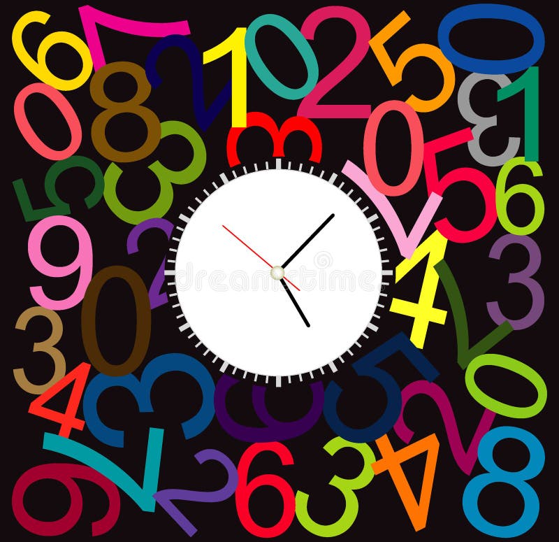 Creative Clock Face Design. Stock Vector - Illustration of arrow, green ...