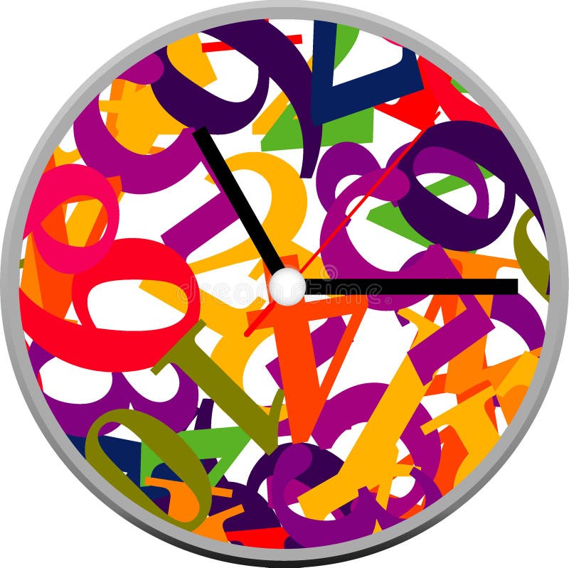 Creative Clock Face Design. Stock Vector - Illustration of arrow ...