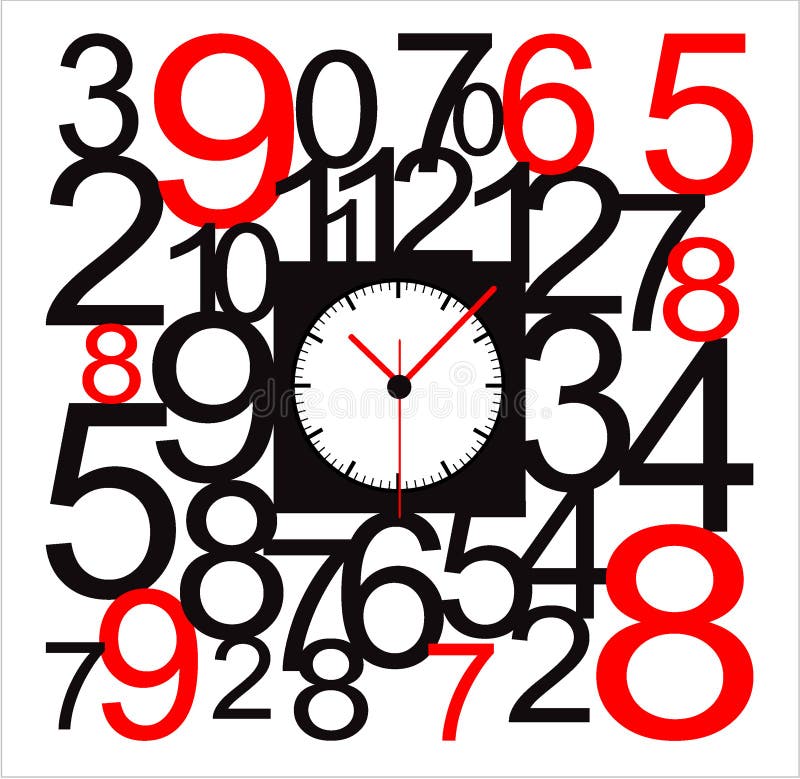 Creative Clock Face Design. Stock Vector - Illustration of decoration ...
