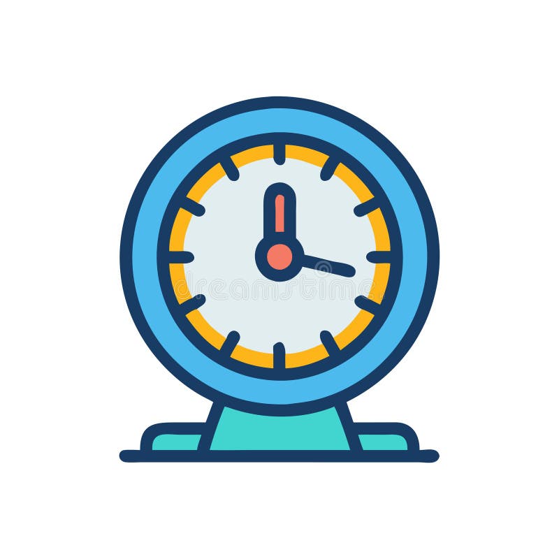 Creative Clock Icon for Modern Style Stock Vector - Illustration of ...