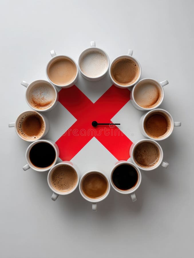 Unique Alarm Clock Design Featuring Coffee Cups with a Red Cross ...