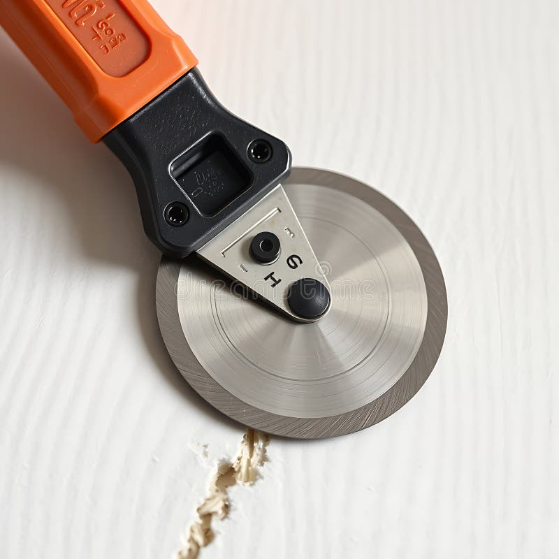 A Creative Close Up of a Drywall Cutter with Its Sharp Blade Visible ...