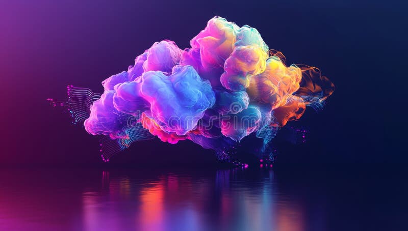 Creative Cloud Computing Icon, High Resolution, 2d Rendering, Simple ...