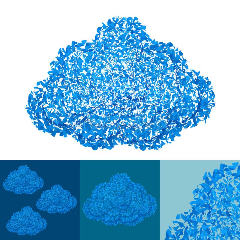 Creative Cloud Concept Made from Random Simple Small Elements. Stock ...