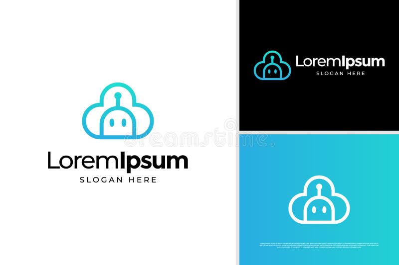 Cloud AI Robot Artificial Intelligence Stock Vector - Illustration of ...