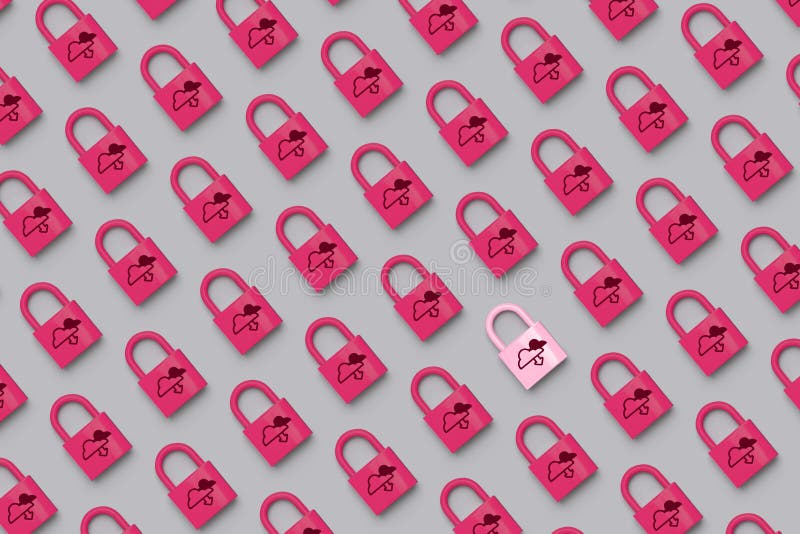 Creative Cloud Technology Icon on the Key Lock for Online Shopping ...