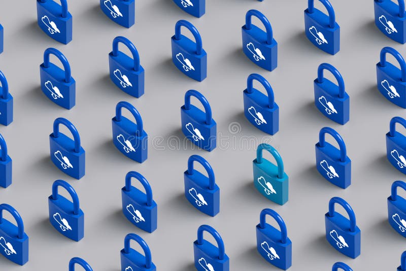 Creative Cloud Technology Icon on the Key Lock for Online Shopping ...